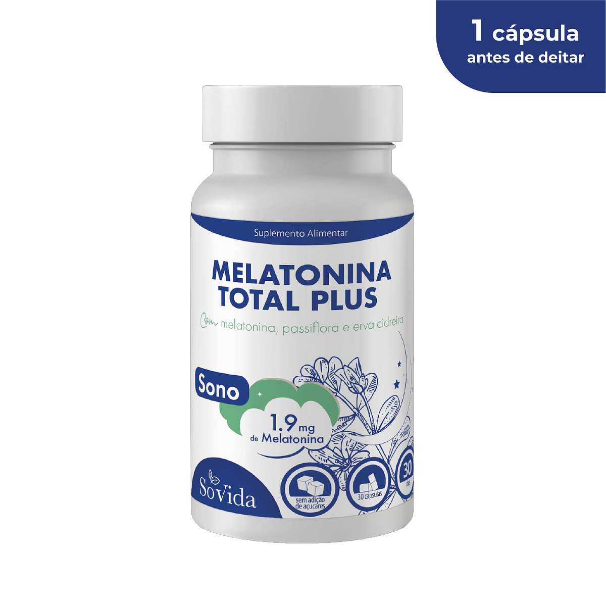Melatonina Total Plus - 30 cápsulas