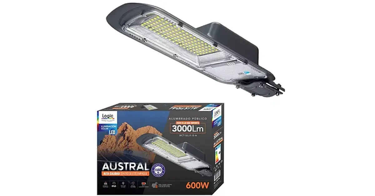 LUMINARIA SOLAR 3000 LM 600W AUSTRAL