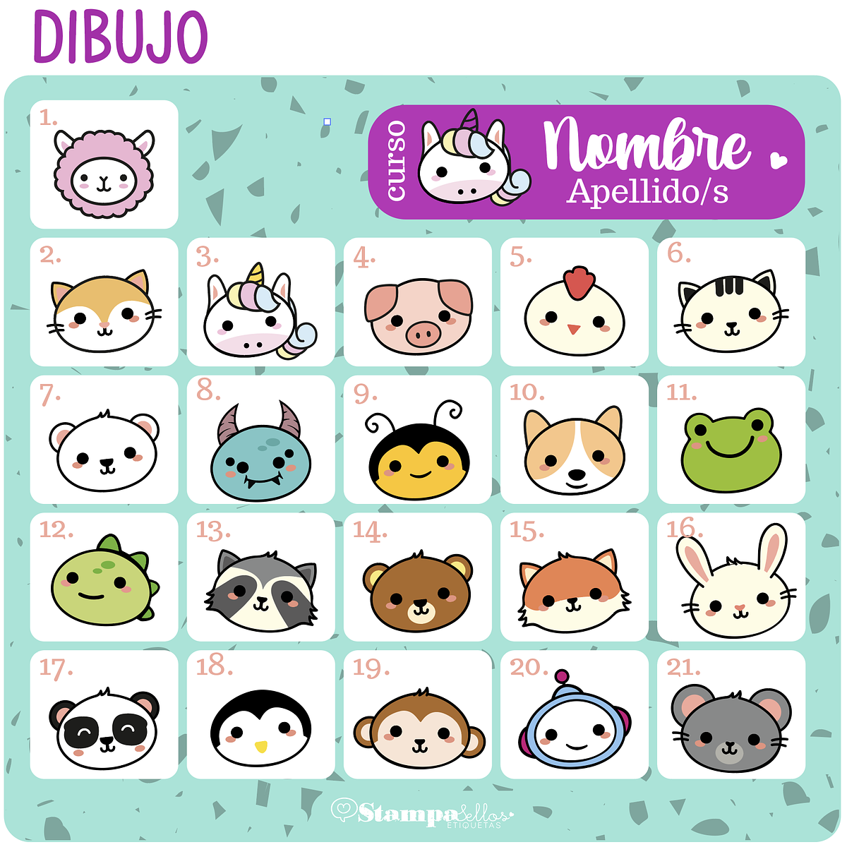 ETIQUETA ESCOLAR (STICKER ESCOLAR)