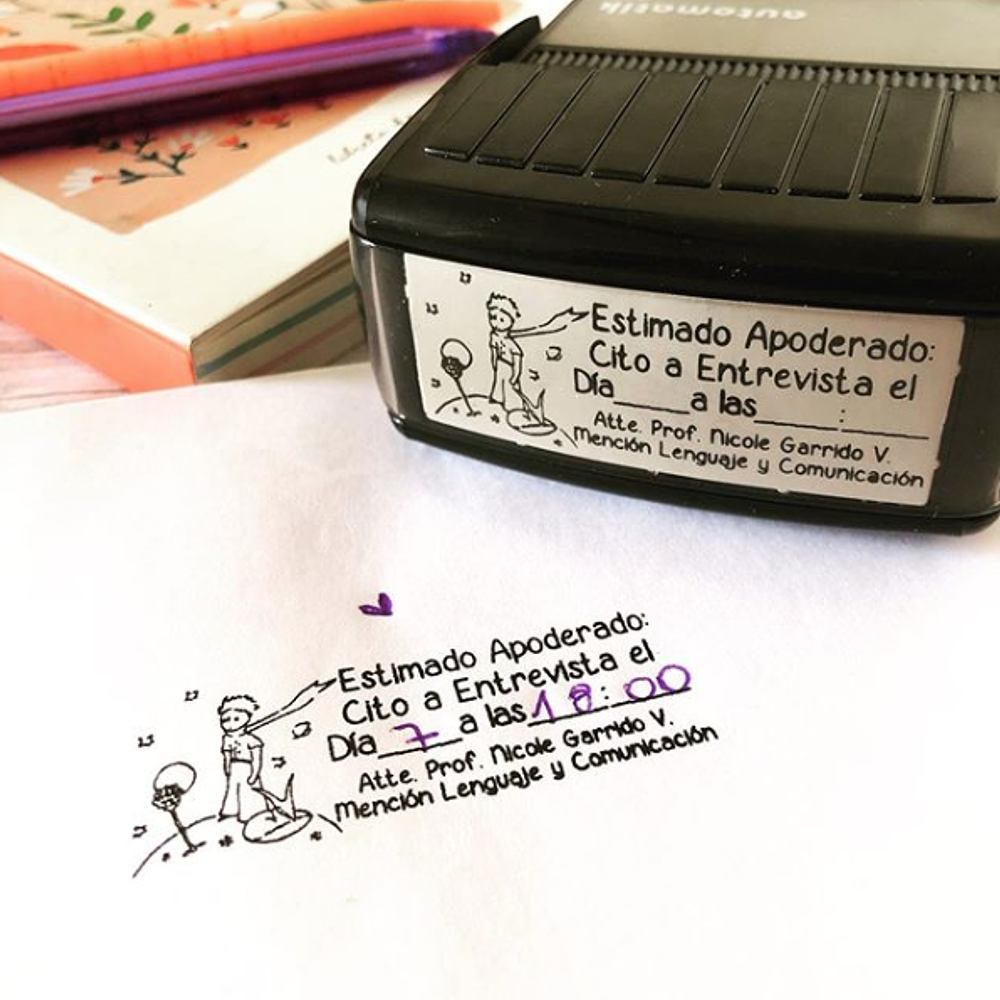 Timbre Automatico de escritorio 5,7x2,2 cm