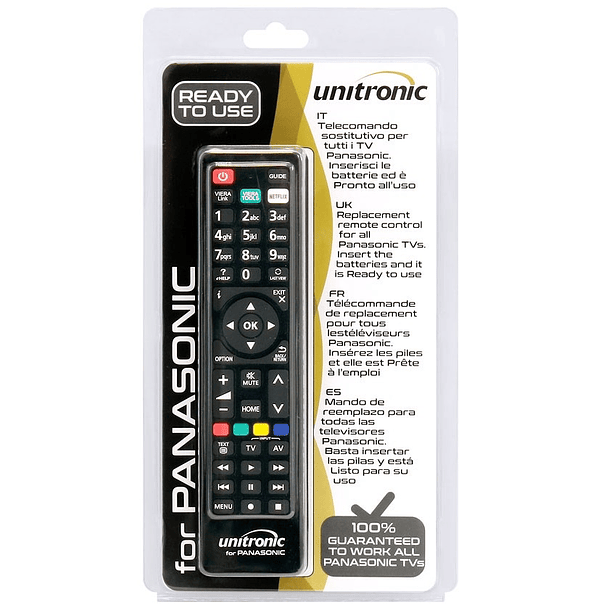 Comando Universal Dedicado p/ TVs LCD PANASONIC - UNITRONIC