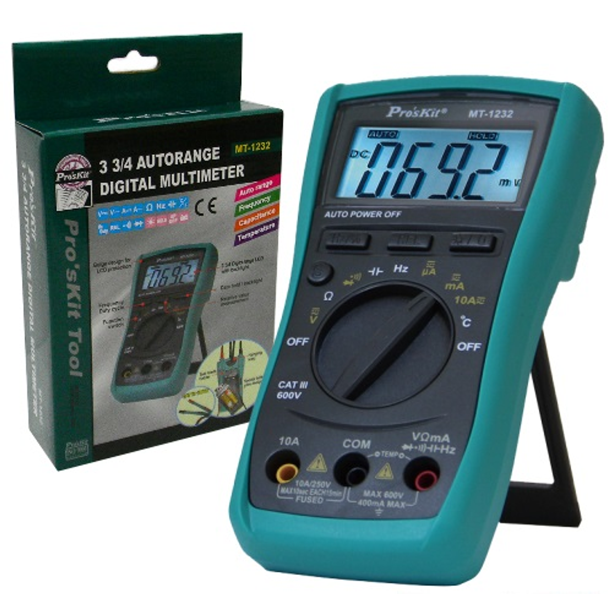 Multimetro Digital Profissional com 3 ½ Digitos - Proskit