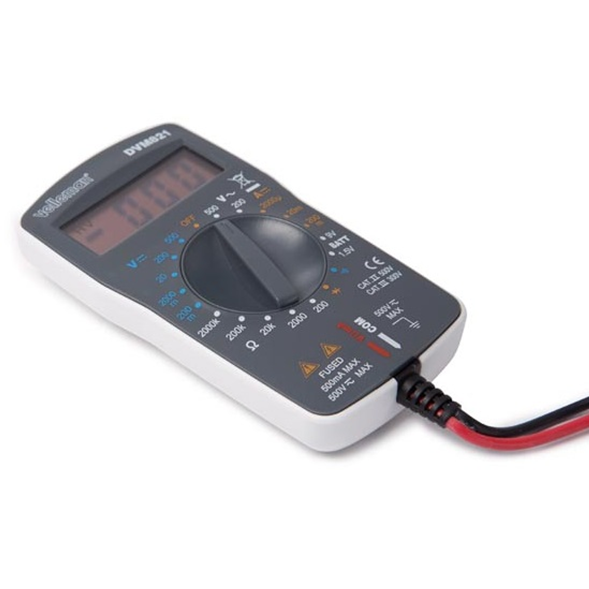 Multímetro Digital CAT II 500V / CAT III 300V - VELLEMAN