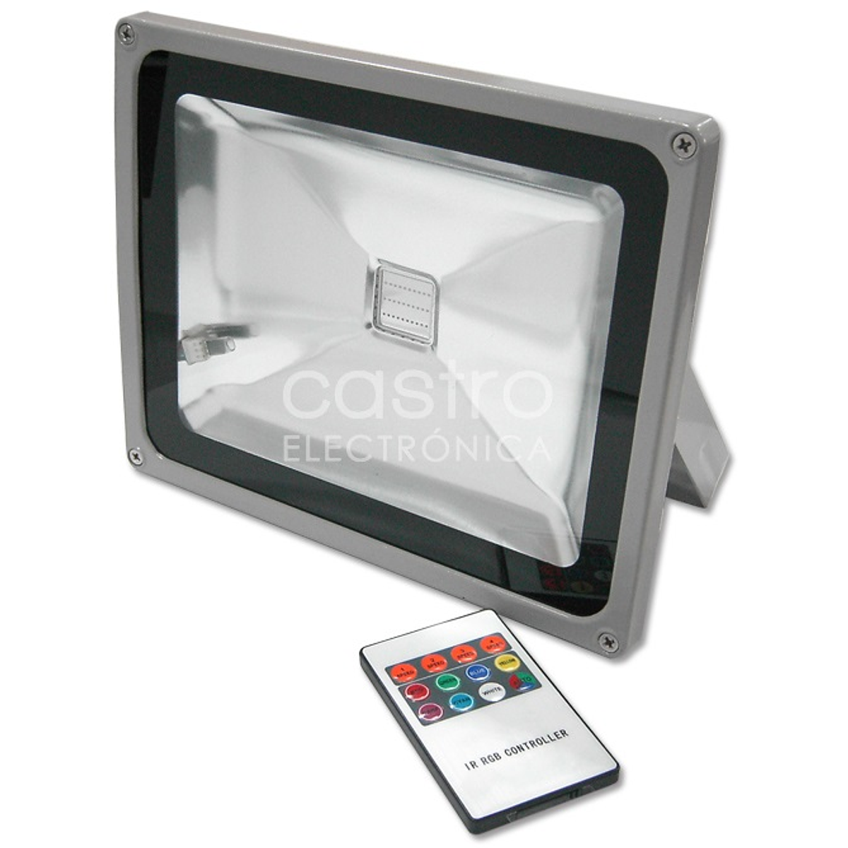 Projector LED RGB IP65 220VAC 30W c/ Comando