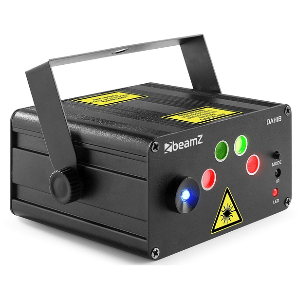 Laser Duplo 100/50mW Vermelho e Verde + LED Azul c/ Coman...