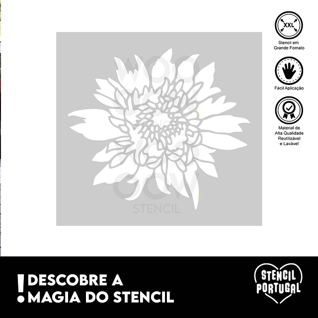 Stencil exterior flor