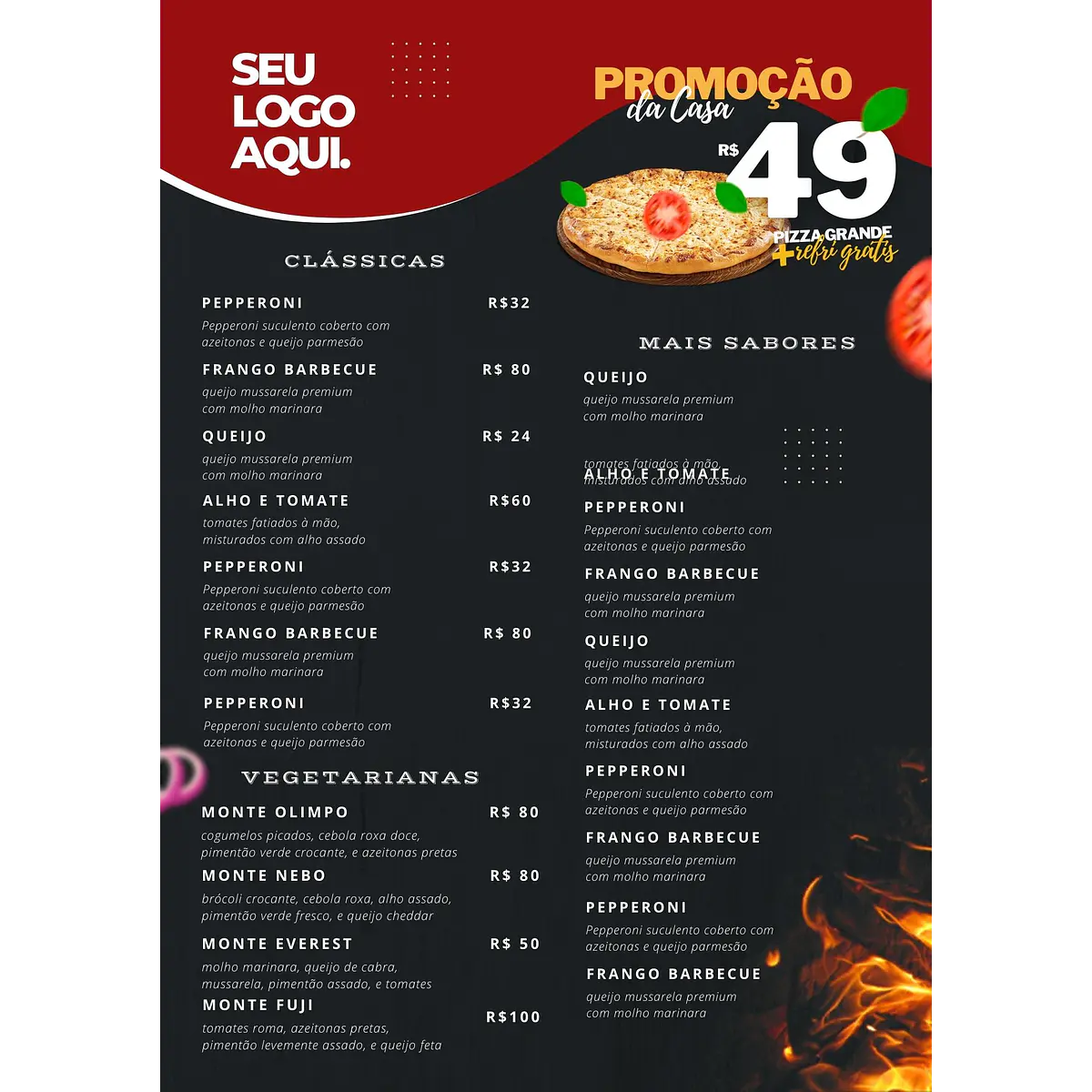 Pack Canva Cardápios Menus Templates Editáveis 10 Artes | Studio Booby
