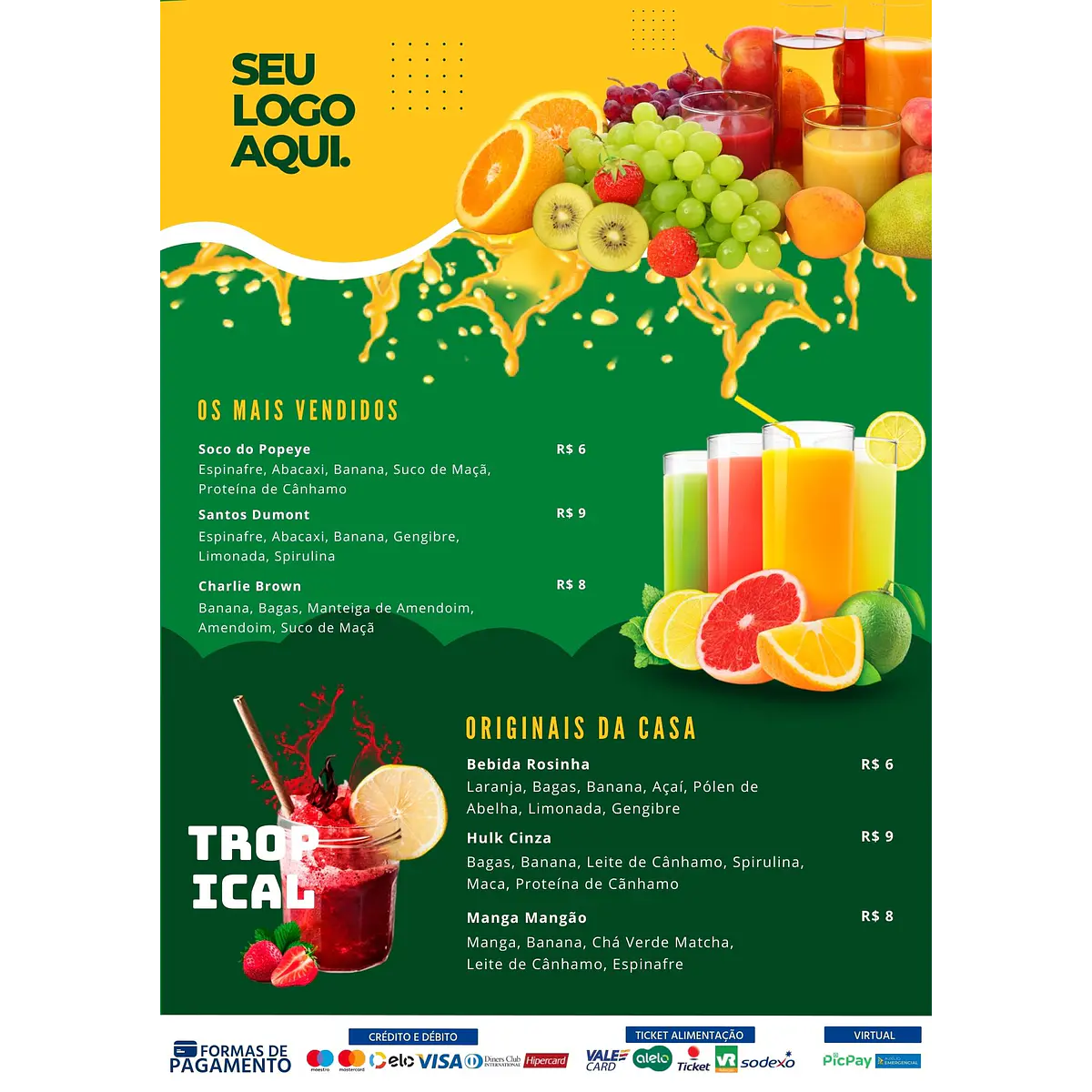 Pack Canva Cardápios Menus Templates Editáveis 10 Artes | Studio Booby