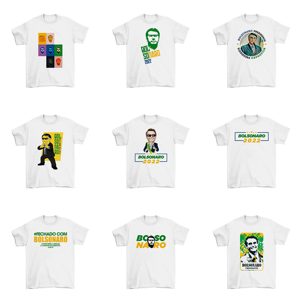 32 Artes Camisa Bolsonaro Eleições Política Sublimação Ar... | Studio Booby