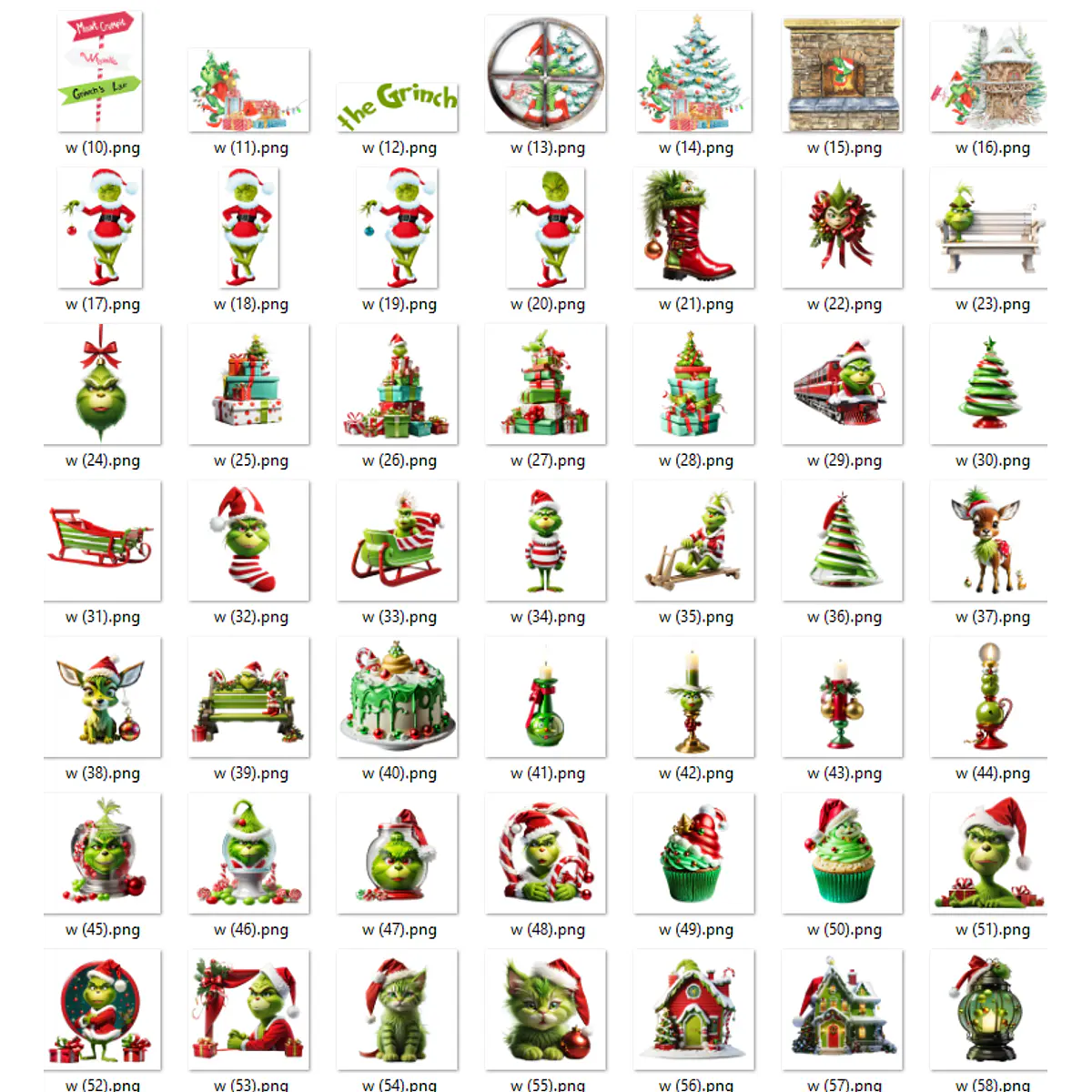 Kit Digital Grinch Natalino Completo Arquivos em Png | Studio Booby