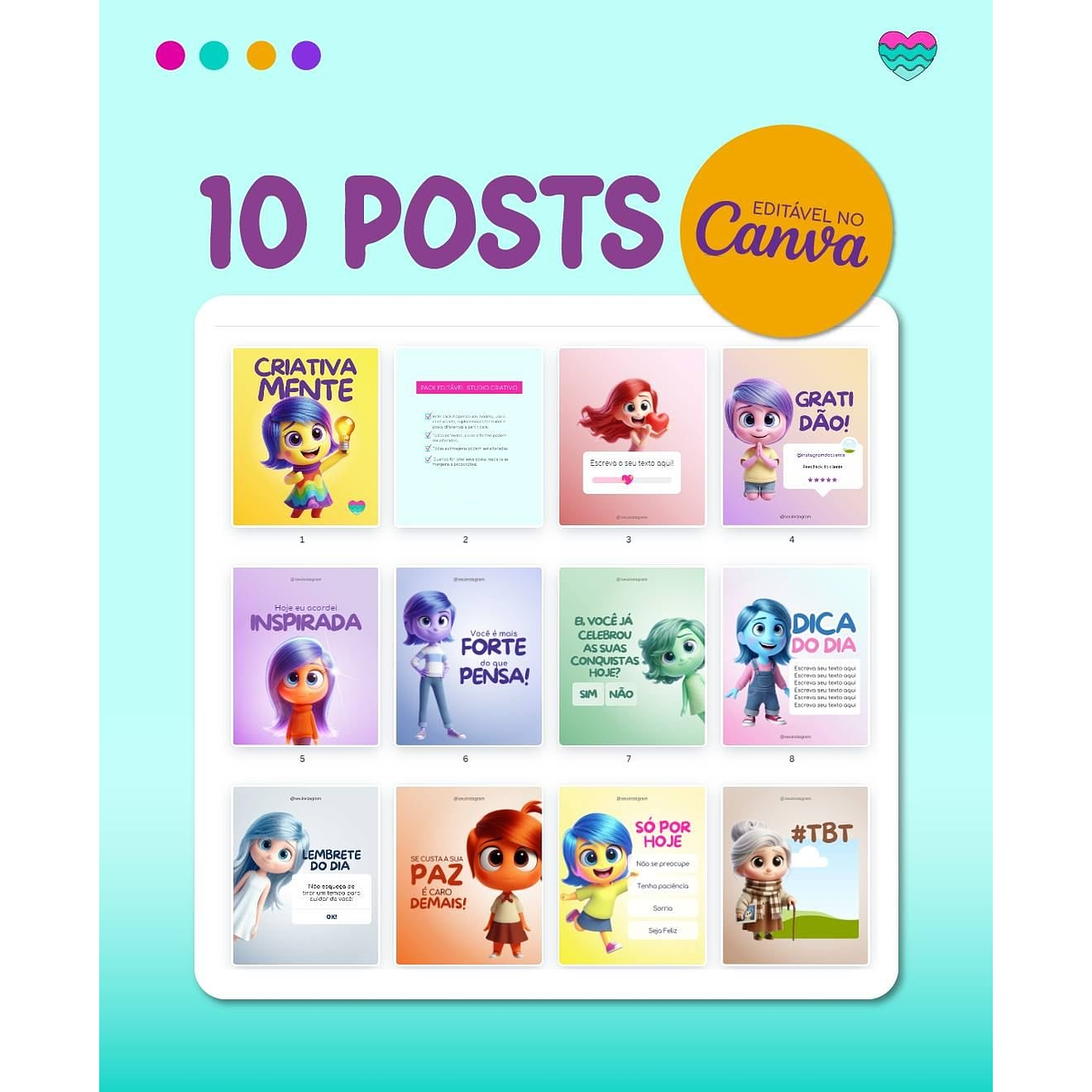 Kit digital Criativamente Divertidamente 2 em Canva | Studio Booby