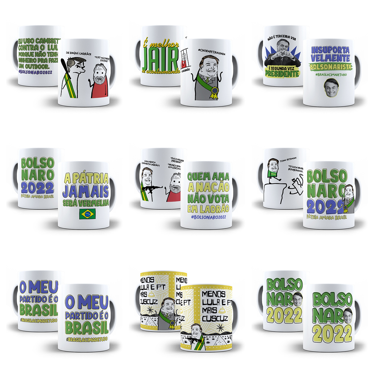 23 Artes Caneca Bolsonaro Eleições Política Sublimação Ar...