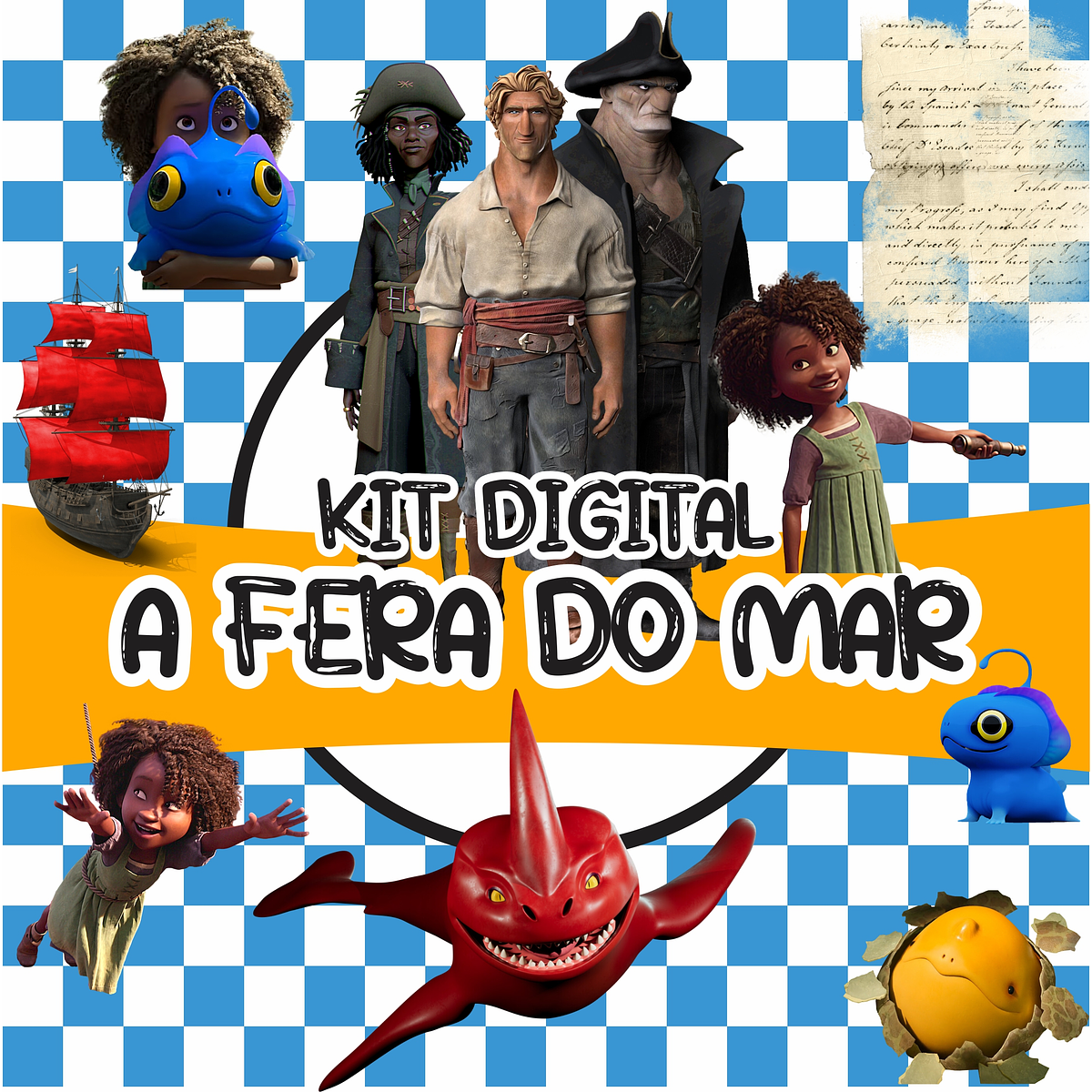 Kit Digital A Fera do Mar sem fundo Png