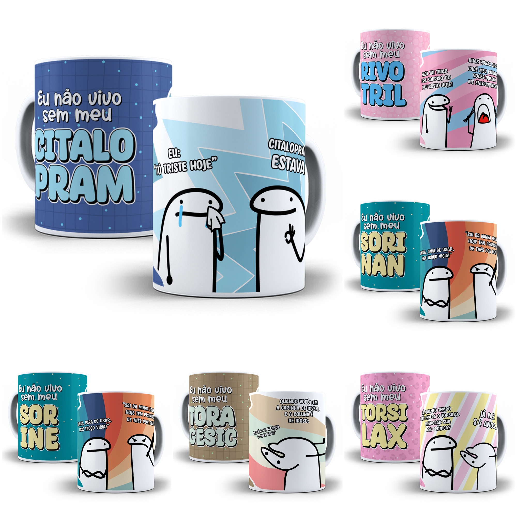 17 Artes para Caneca Flork Hipocondríaco Remédios em Jpg