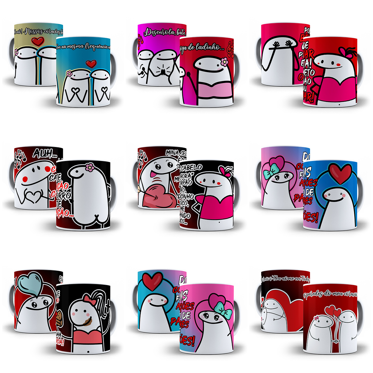 30 Artes para Caneca Flork Dia dos Namorados I Love