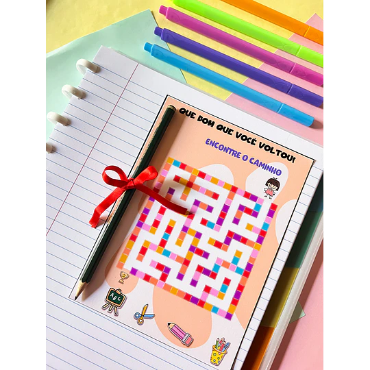 Arquivo Mini Jogo Labirinto Volta as Aulas em Pdf