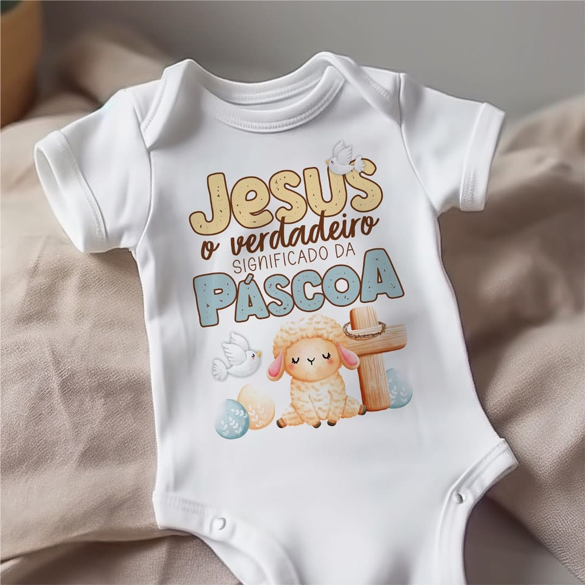 20 Artes para Body Páscoa Cristã Arquivo Editável