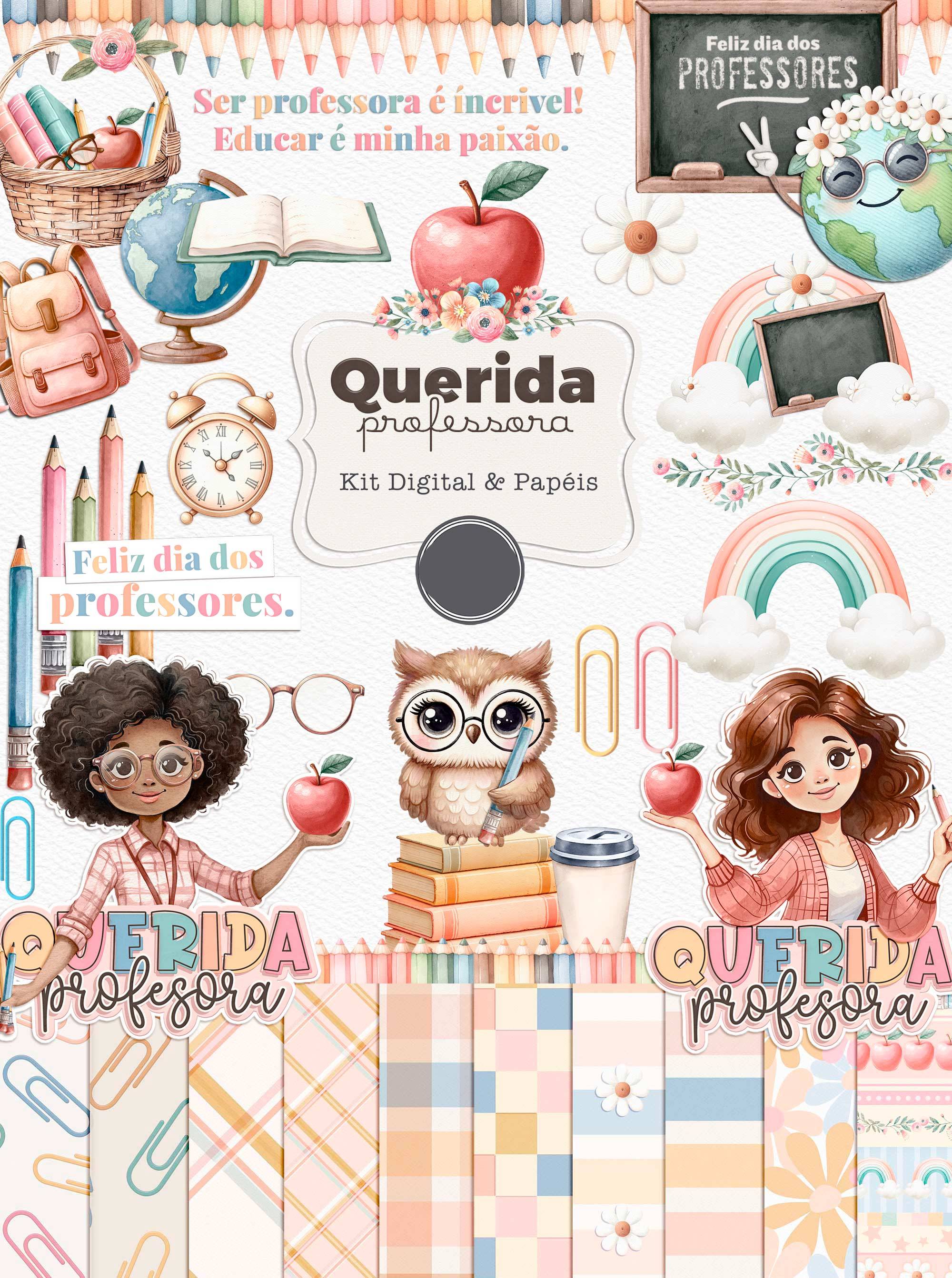Kit Digital Dia dos Professores Arquivos em Png