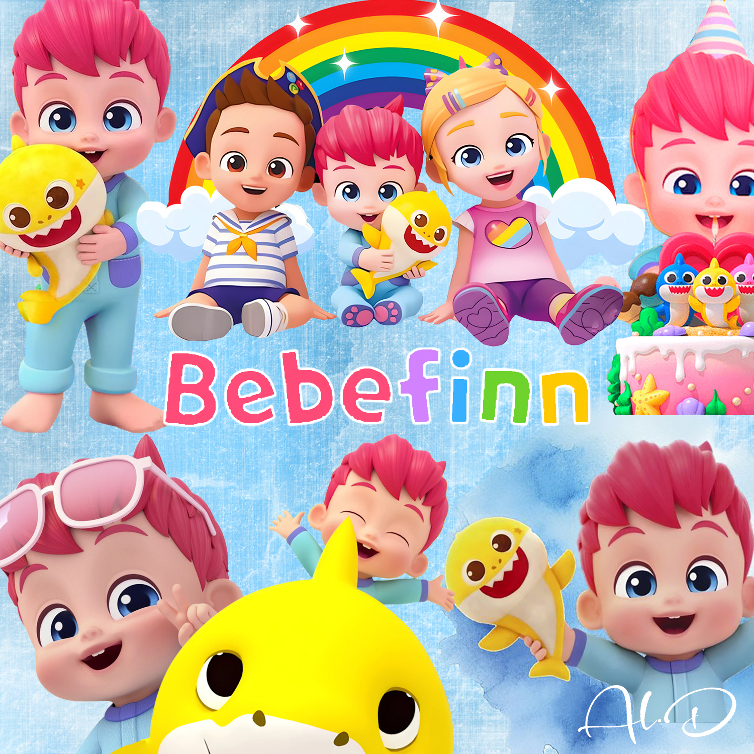 Kit Digital Bebe Finn em Png