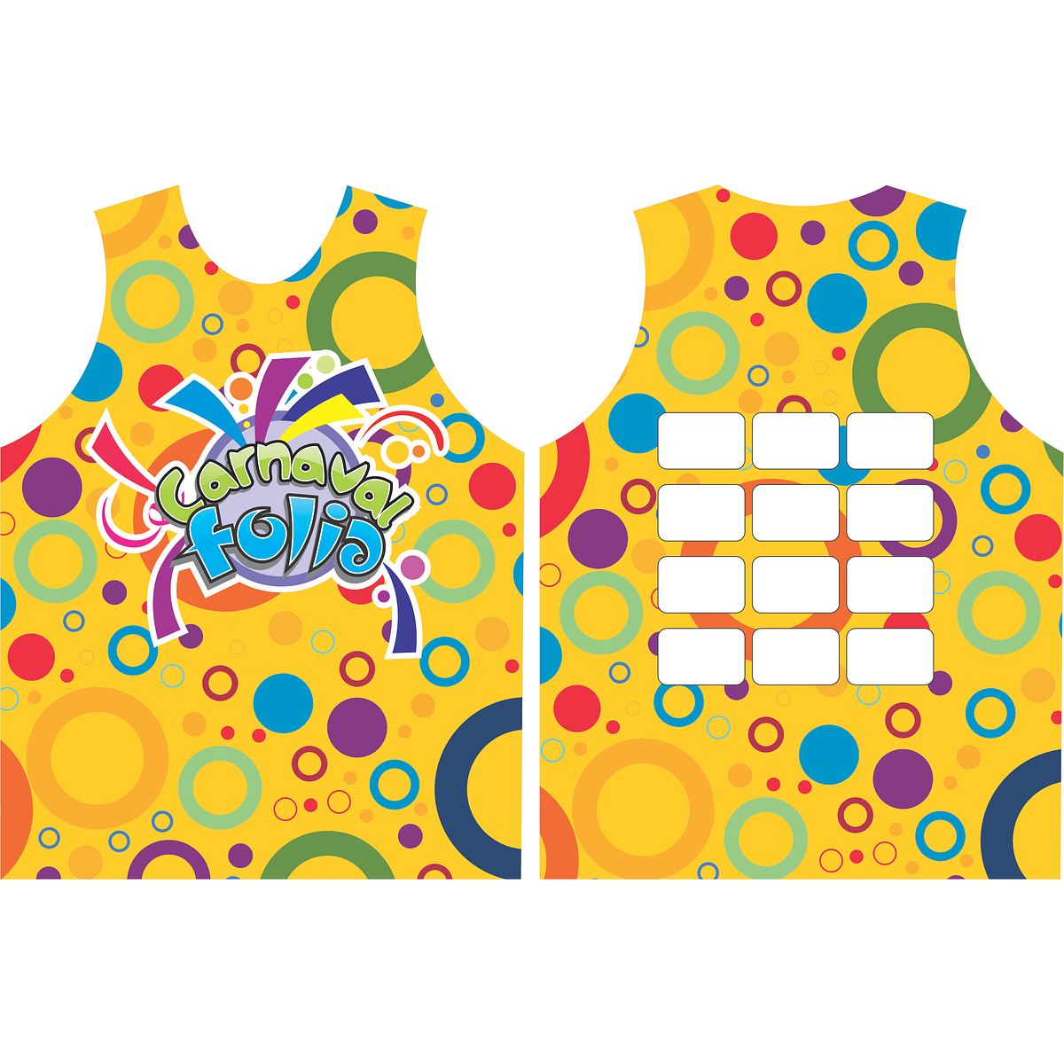 Arte Modelo de Abada Carnaval Bolinha Arquivo Editável Vetor