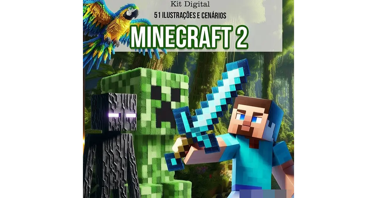 Kit Digital Minecraft Arquivo em Png