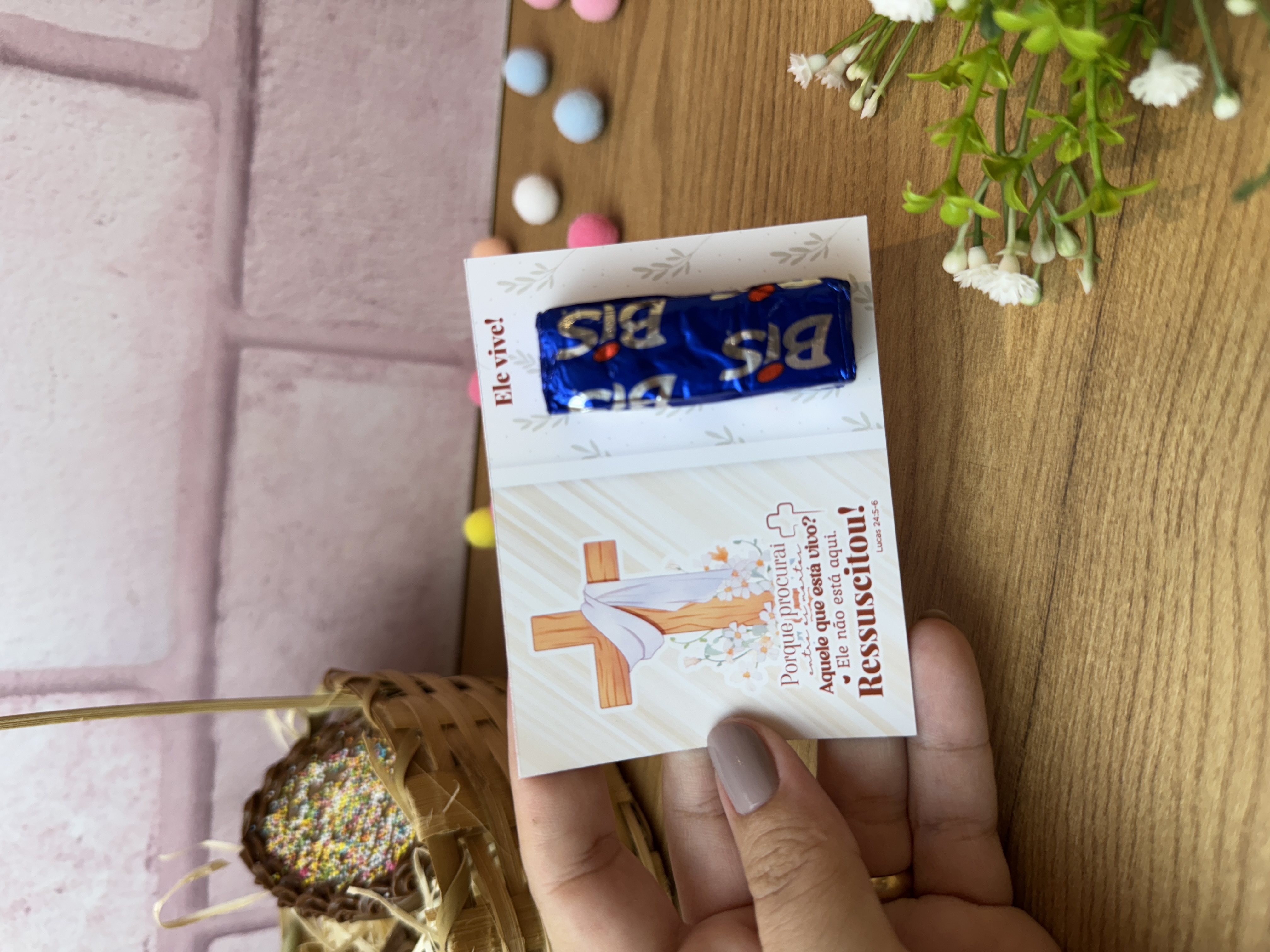 Card multiuso Páscoa Cristã Arquivo de Corte em PNG e PDF pa