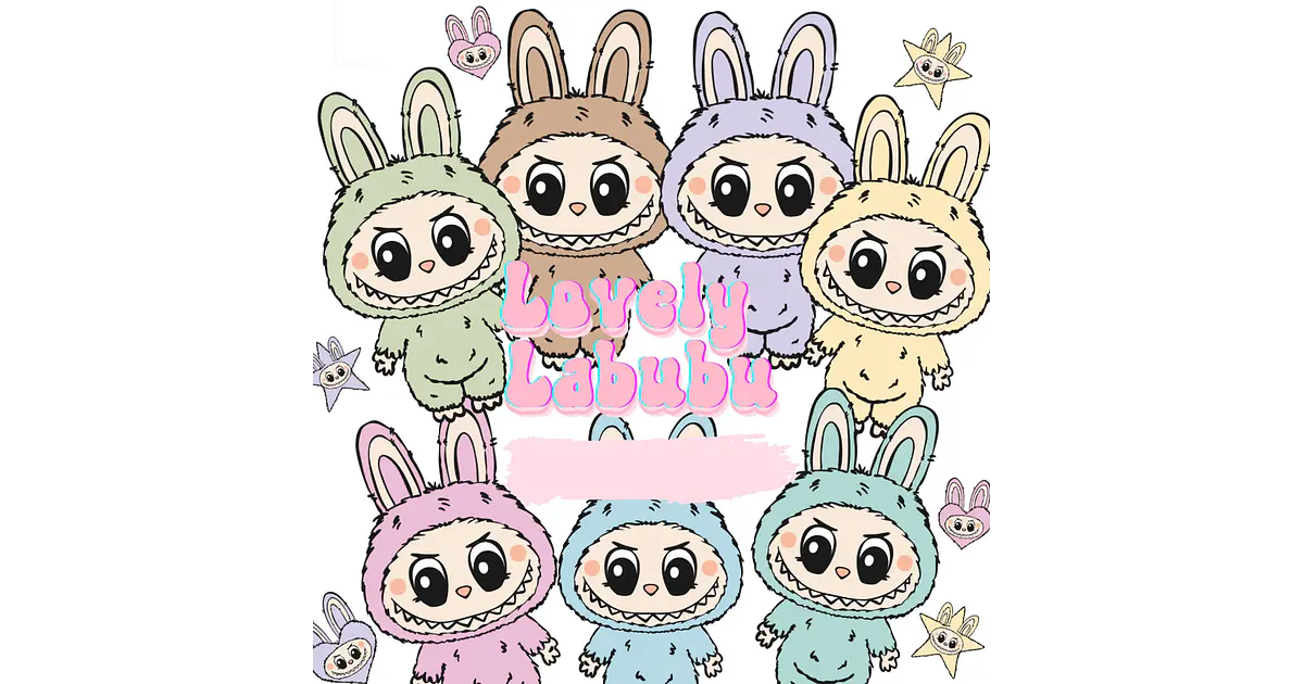 Kit Digital Labubu em Png