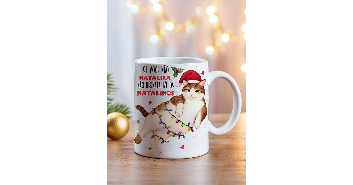 Arte Caneca Se você não Nataliza, não desnatalize os Natalin