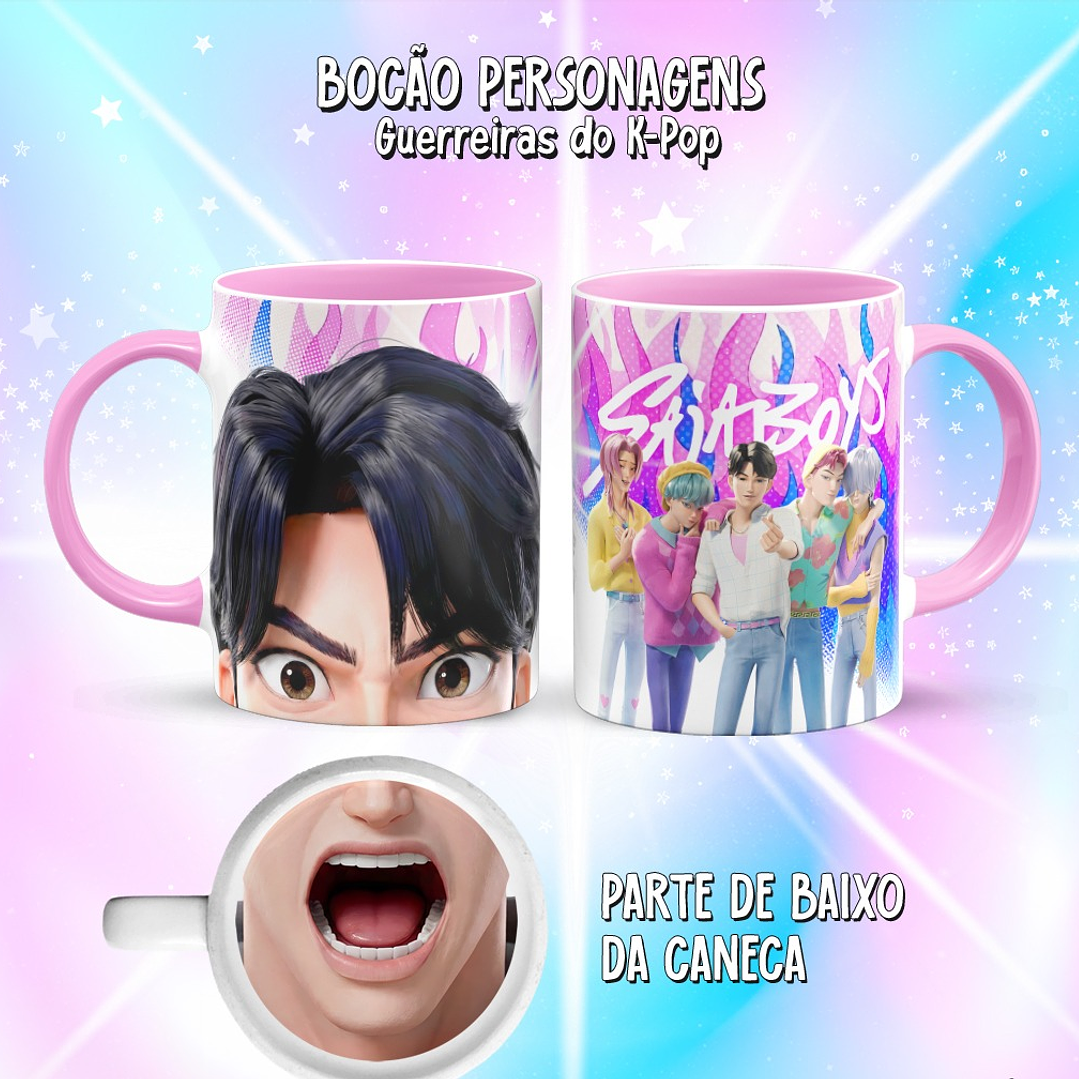 10 Artes para Caneca Bocão Guerreiras do K-Pop Arquivo em Pn