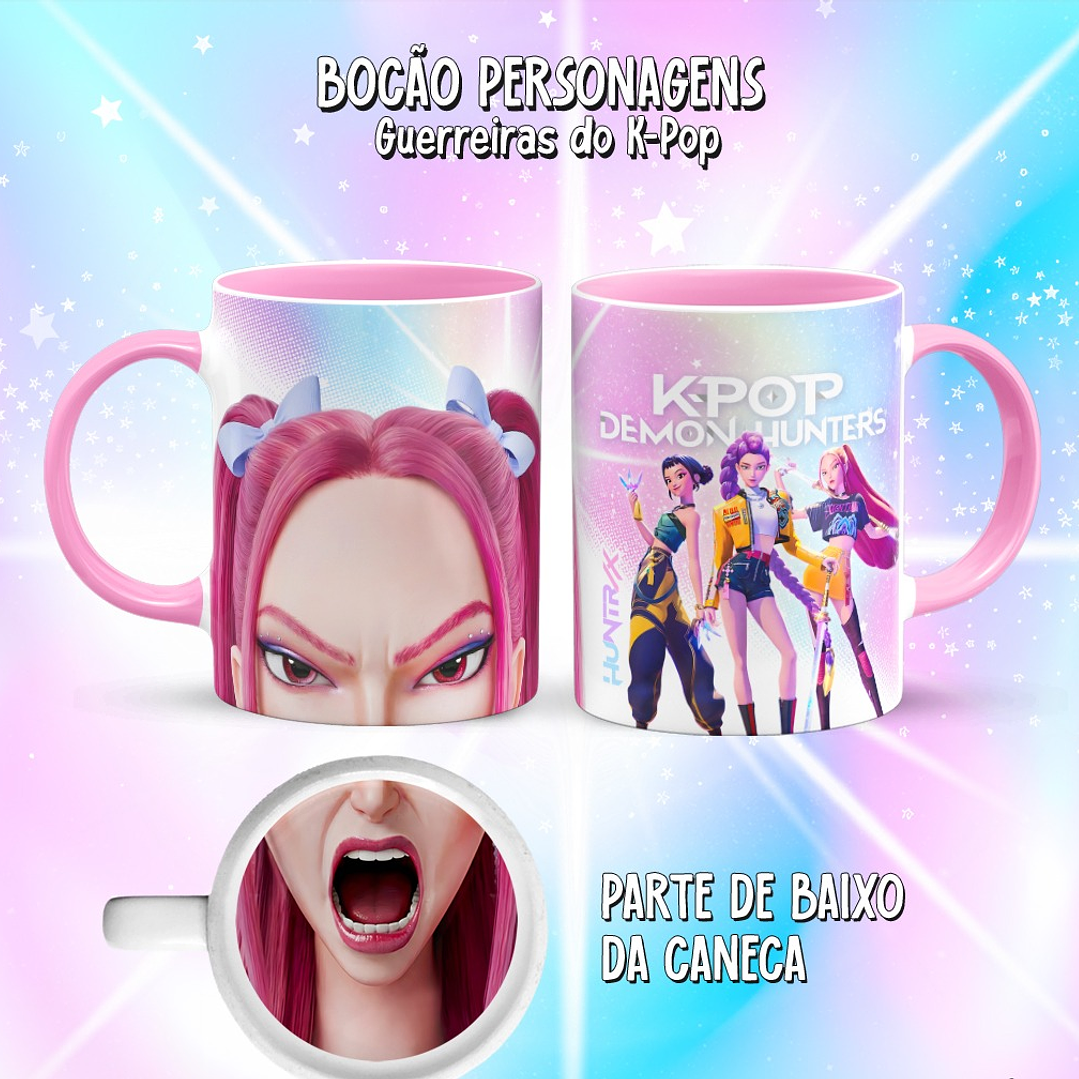 10 Artes para Caneca Bocão Guerreiras do K-Pop Arquivo em Pn