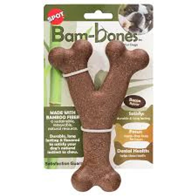 Hueso Masticable Bam-Bone Grande Sabor a Tocino