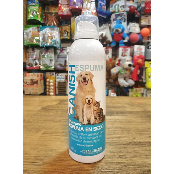 Shampoo Espuma En Seco Canish Para Perro Y Gato