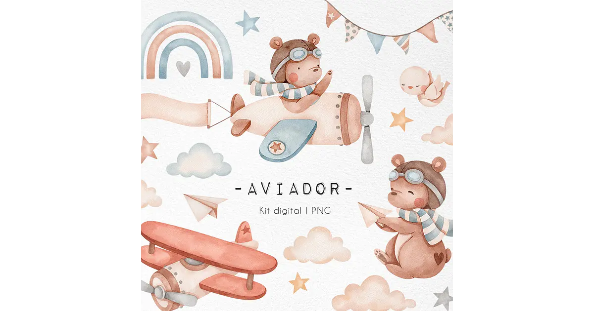 Imágenes Aviador Acuarela Png, Images Aviator Png Clipart Wa