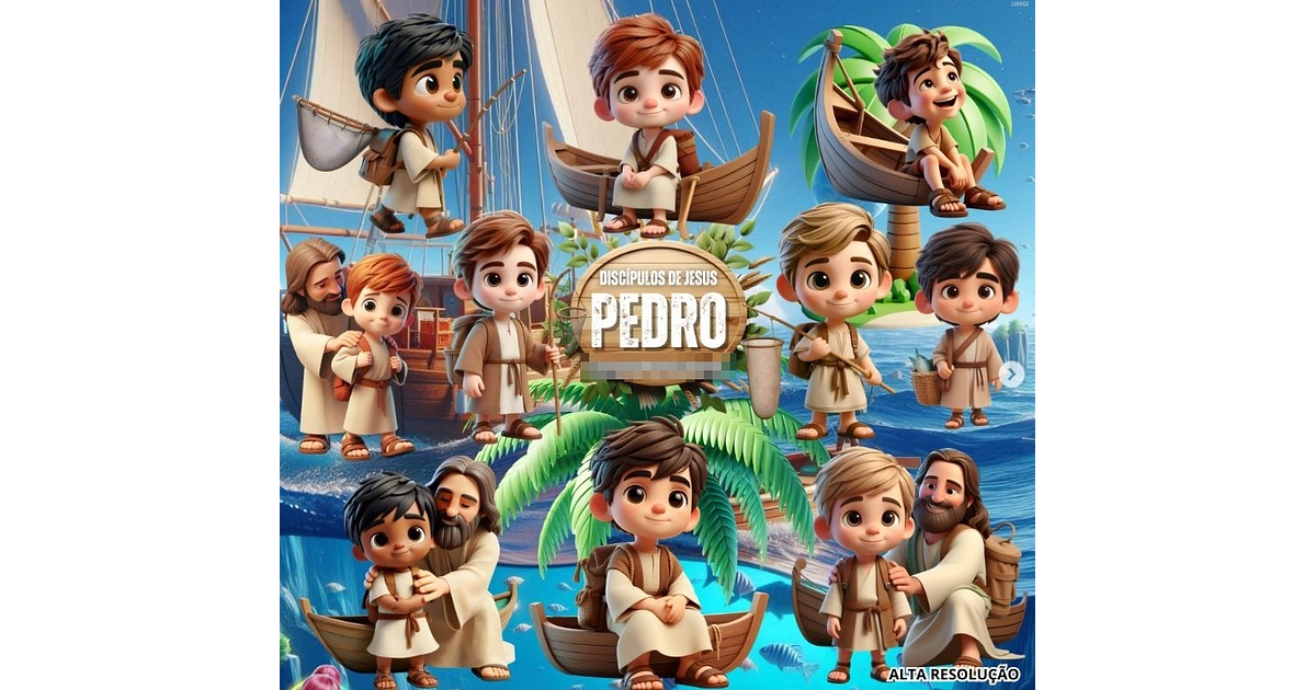 Imagen Pedro Discípulo de Jesús 3D Png 300 dpi Clip Art sin