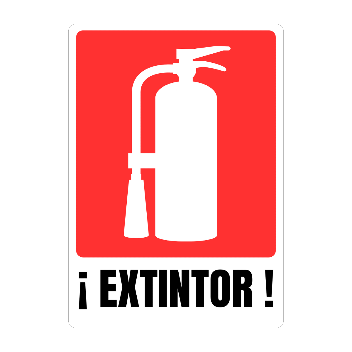 Letrero Metalizado Zona de Extintor