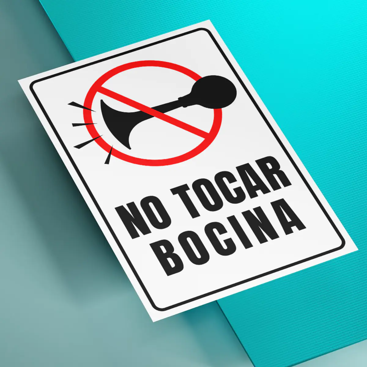 Señaletica Aluminio Prohibido Tocar Bocina