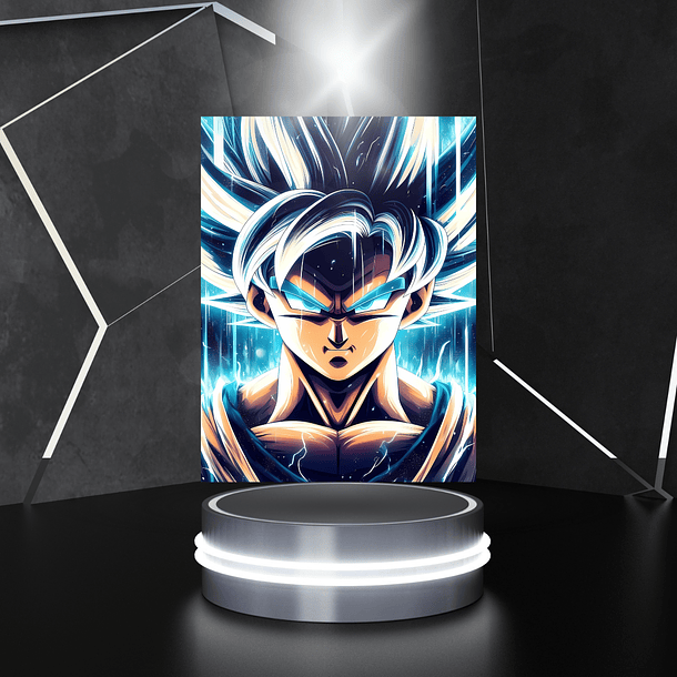 Cuadro Metal Goku Ultra Instinto Fan Art