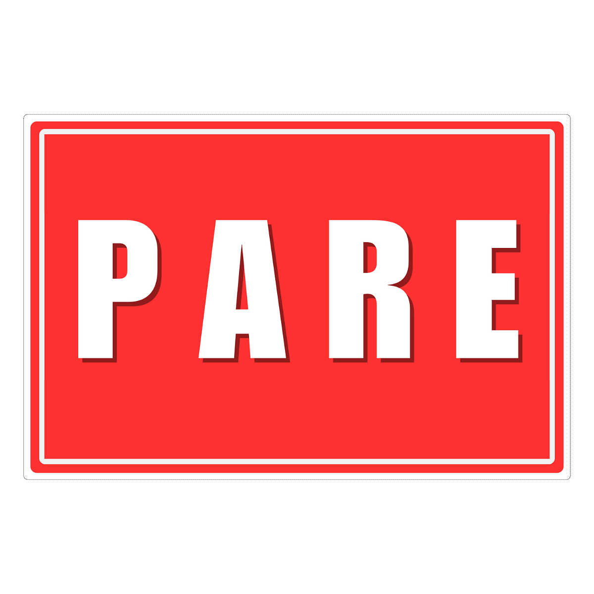 Señaletica en Aluminio Texto Pare