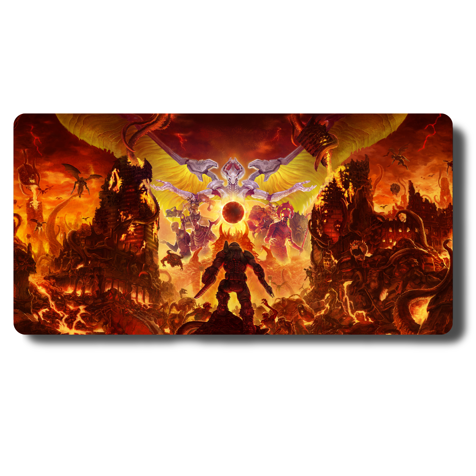 Mouse Pad Xl Gamer Doom Eternal Doom Slayer vs Khan Maykr