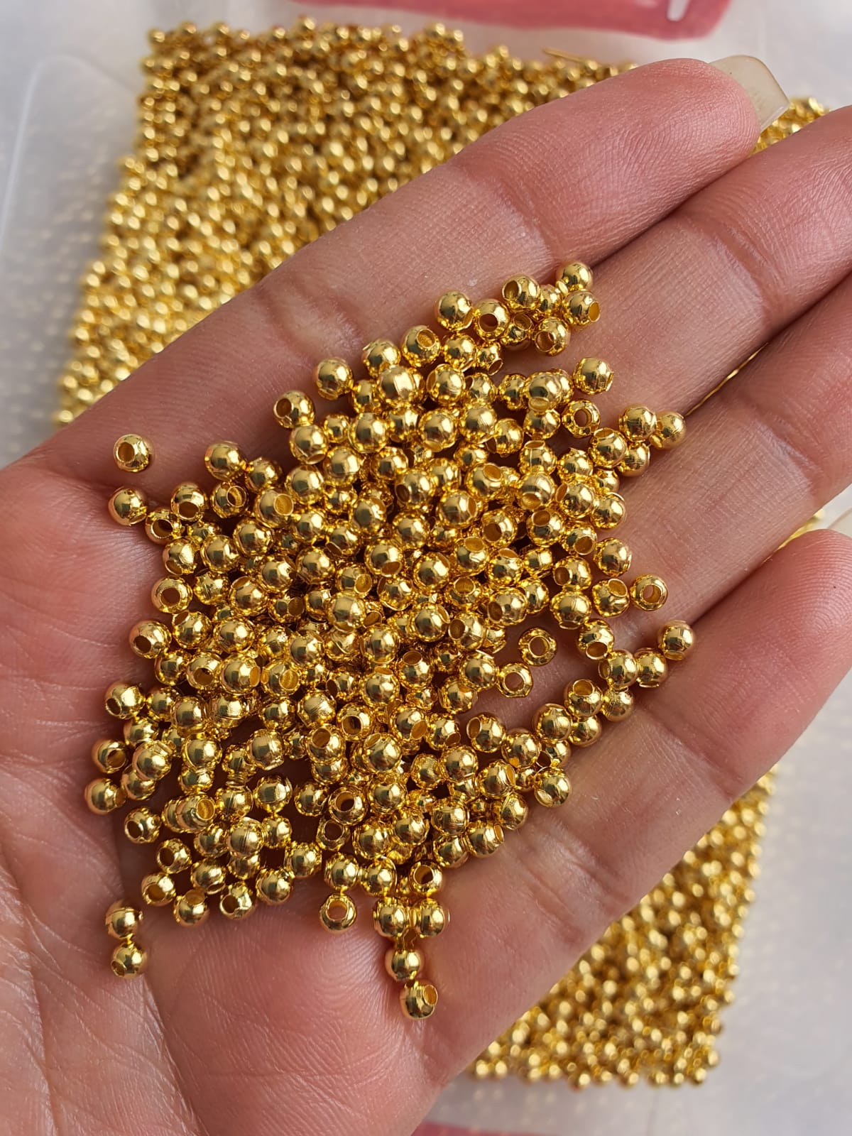 3mm | Balin Metálico Dorado