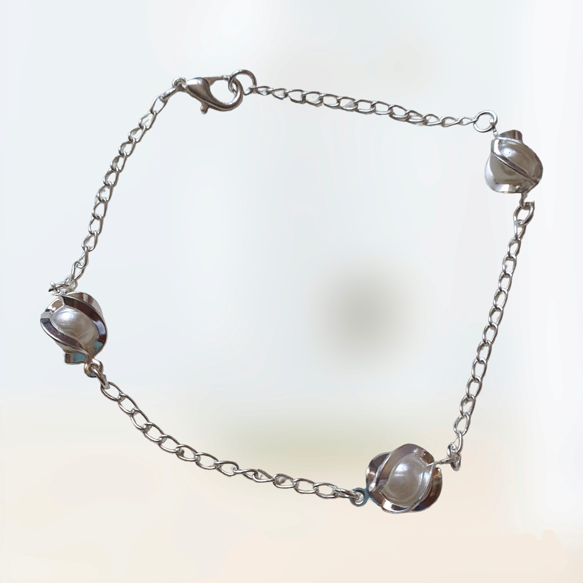 Pulsera Perlas | Baño Plata