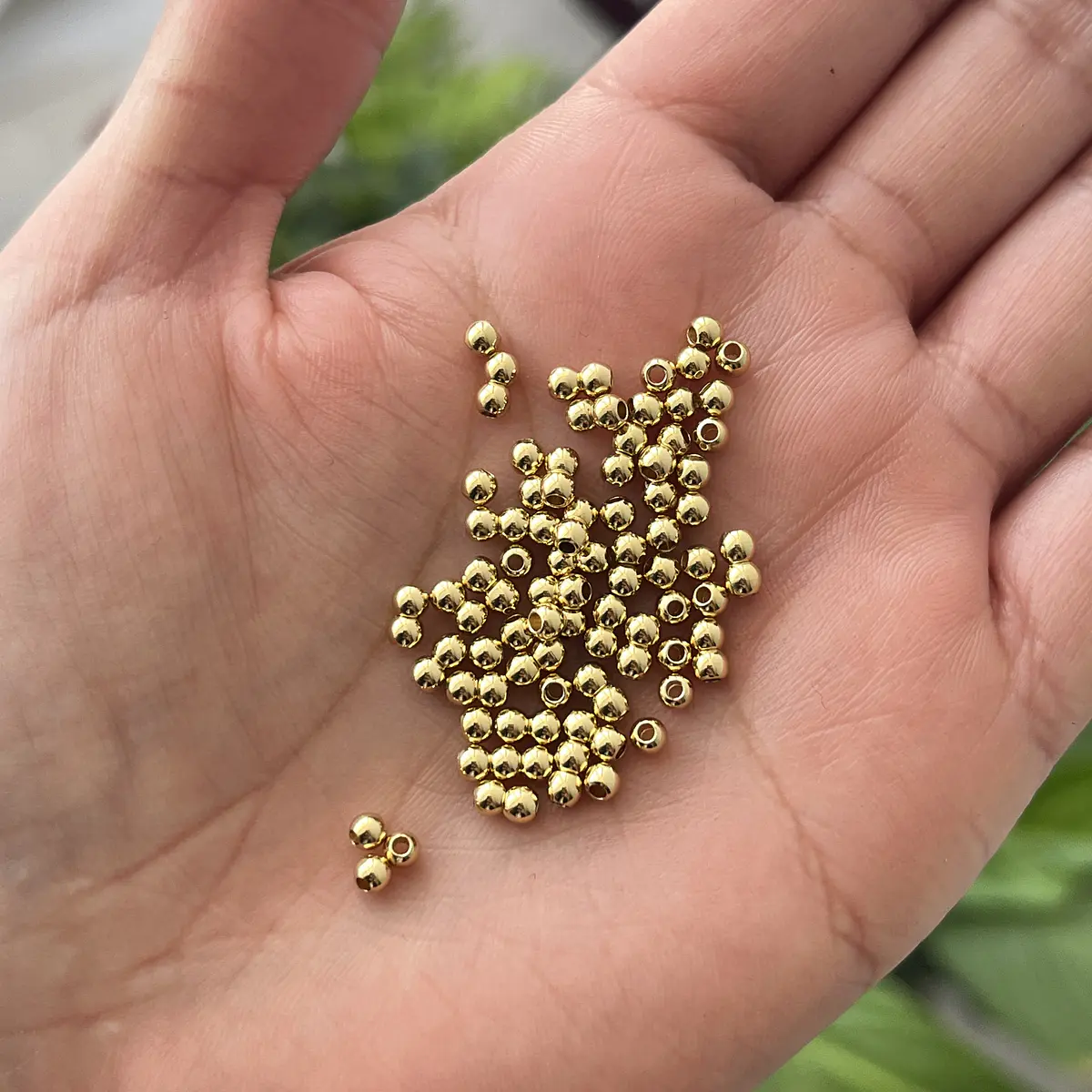 3mm Balin Metalico | Baño De Oro 18k