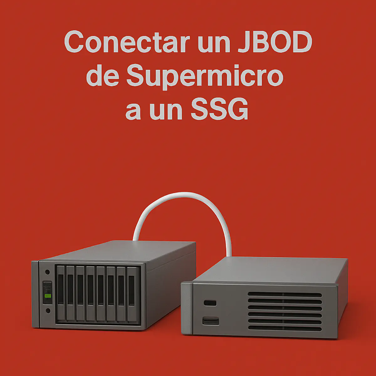 Conectar un JBOD (Just a Bunch Of Disks) de Supermicro a un