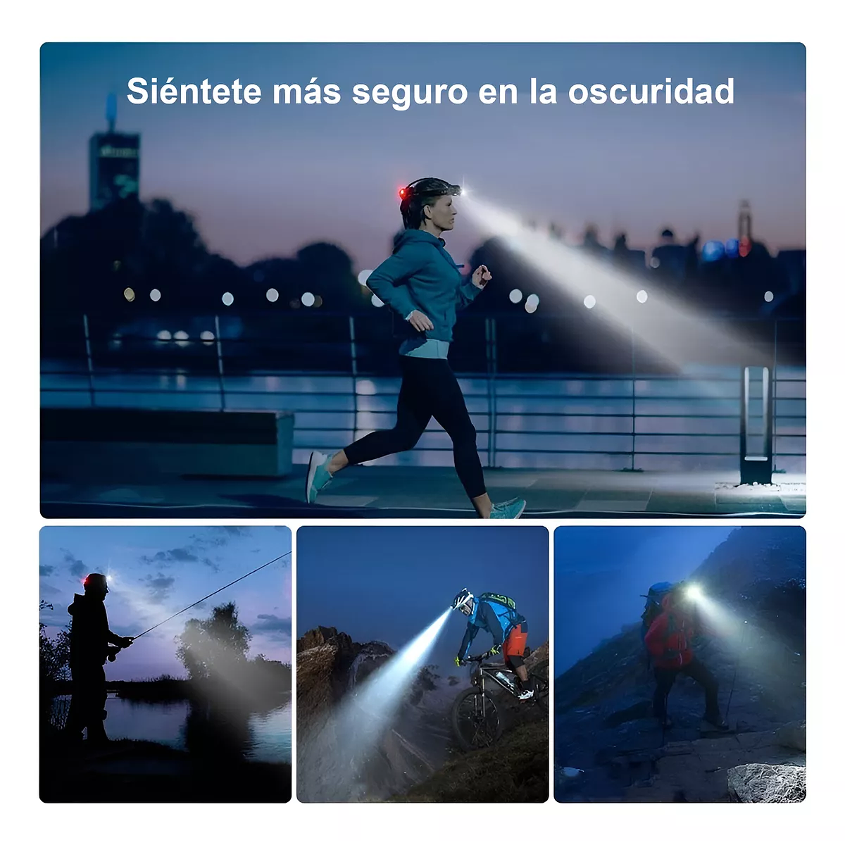 Linterna Cabeza Foco Led Frontal Cintillo Minero Caza