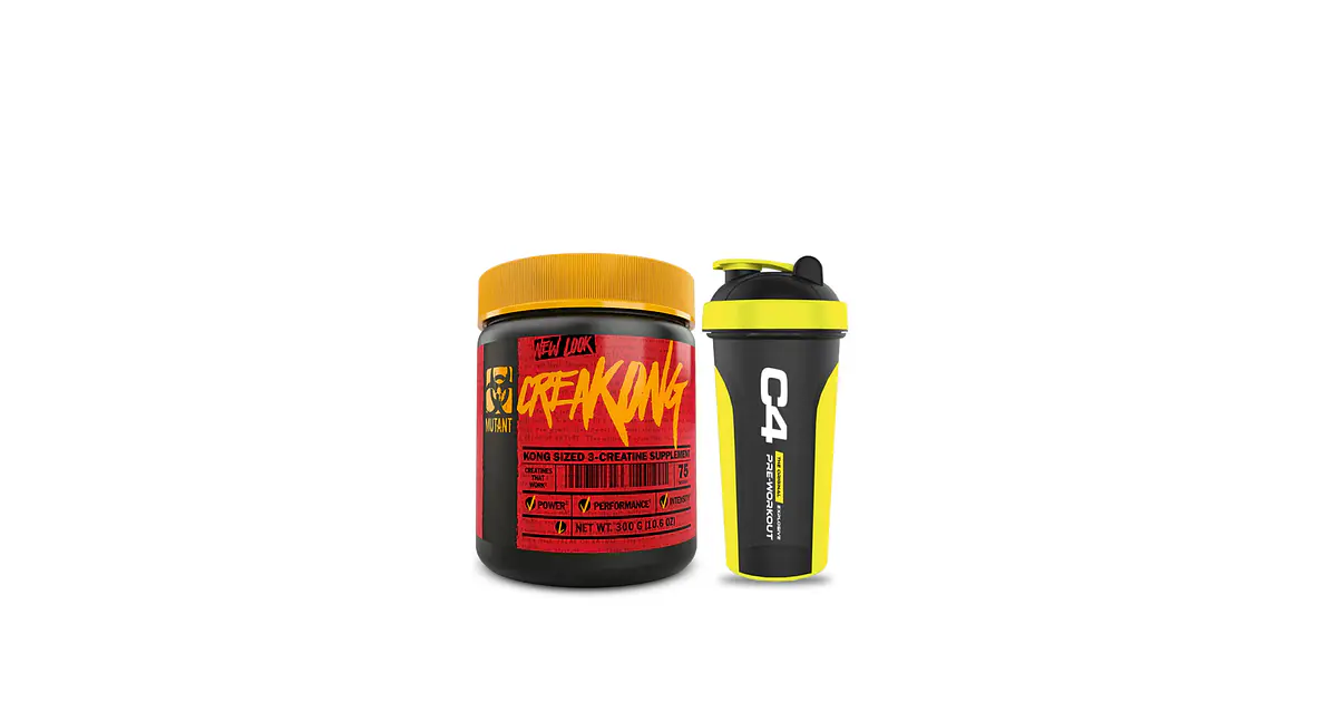 Creatina Mutant 300 G Sin Sabor + Cellucor C4 Shaker (700