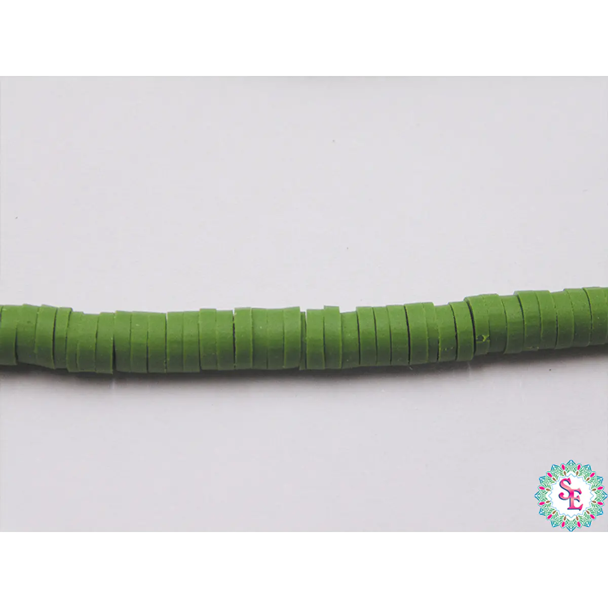 FIMO DISCO 4MM VERDE CALI TIRA 41CM APROX