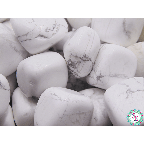 MEDIUM TUMBLED NATURAL STONE HOWLITE X GRAMS