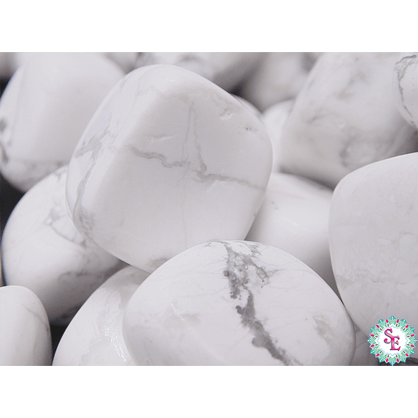 MEDIUM TUMBLED NATURAL STONE HOWLITE X GRAMS