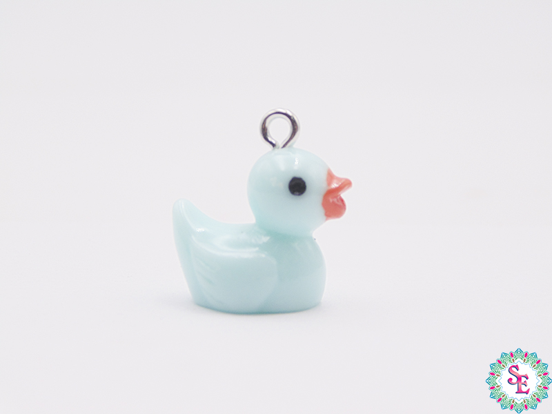 ACRYLIC FIGURE BLUE DUCK PENDANT 15MM X UNIT