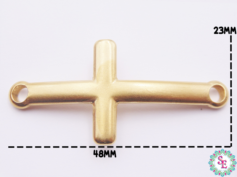 GOLDEN STEEL LARGE CROSS TERMINAL 48*23MM X UND